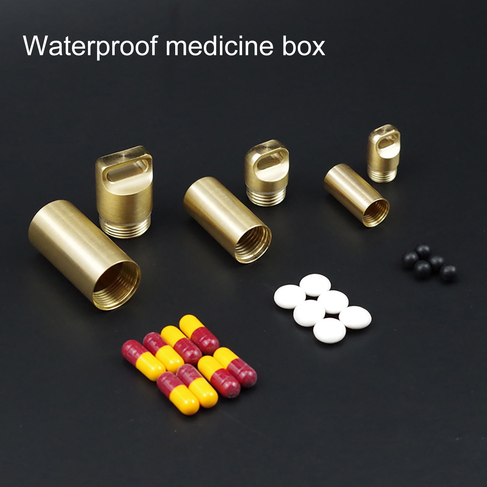 Lirehad Waterproof Pill Box EDC Accessory Case Good Sealing Mini Size ...