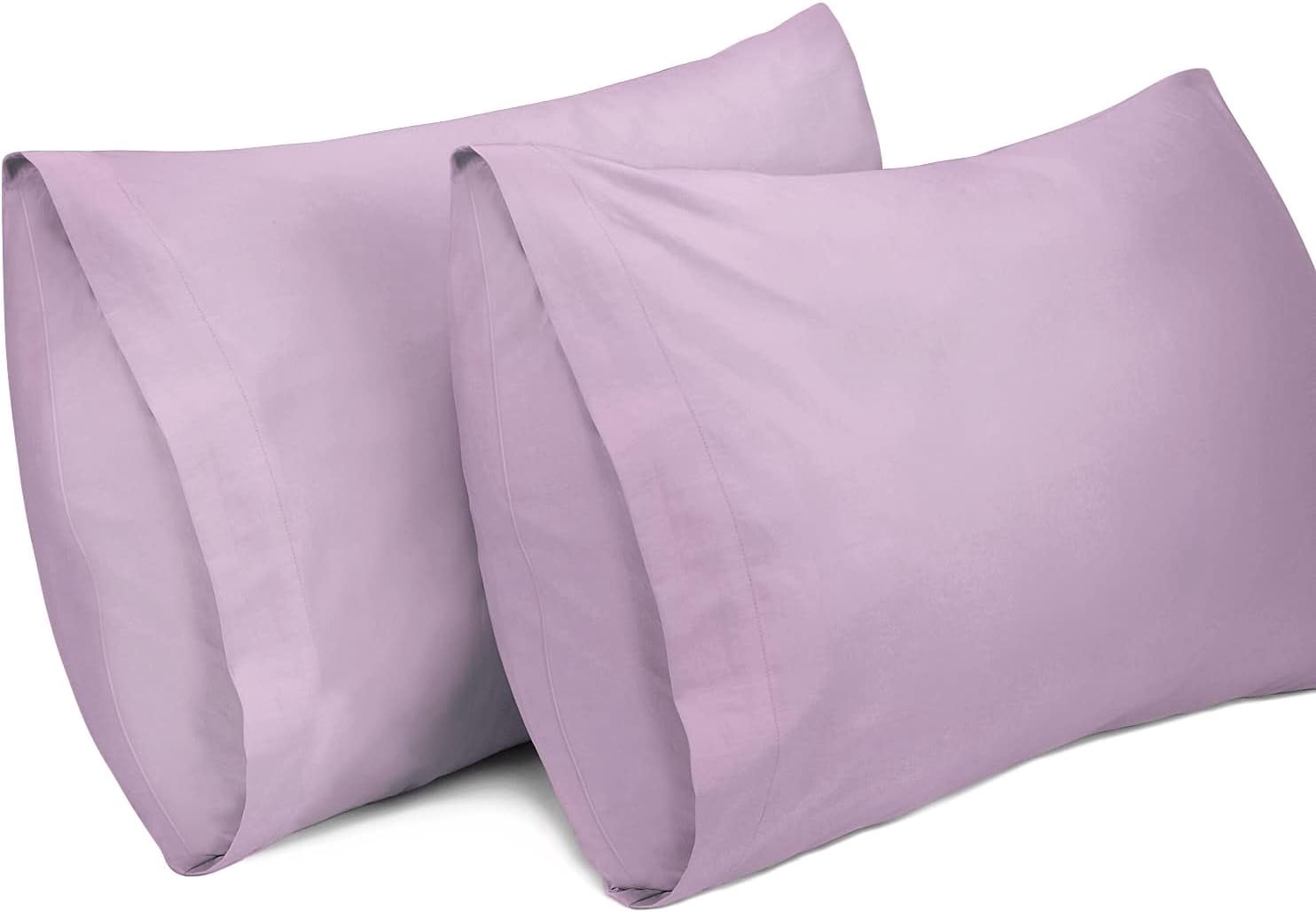 Lirex Pillowcases, 100% Cotton, 300 Thread Count, Standard 20x26, Light ...
