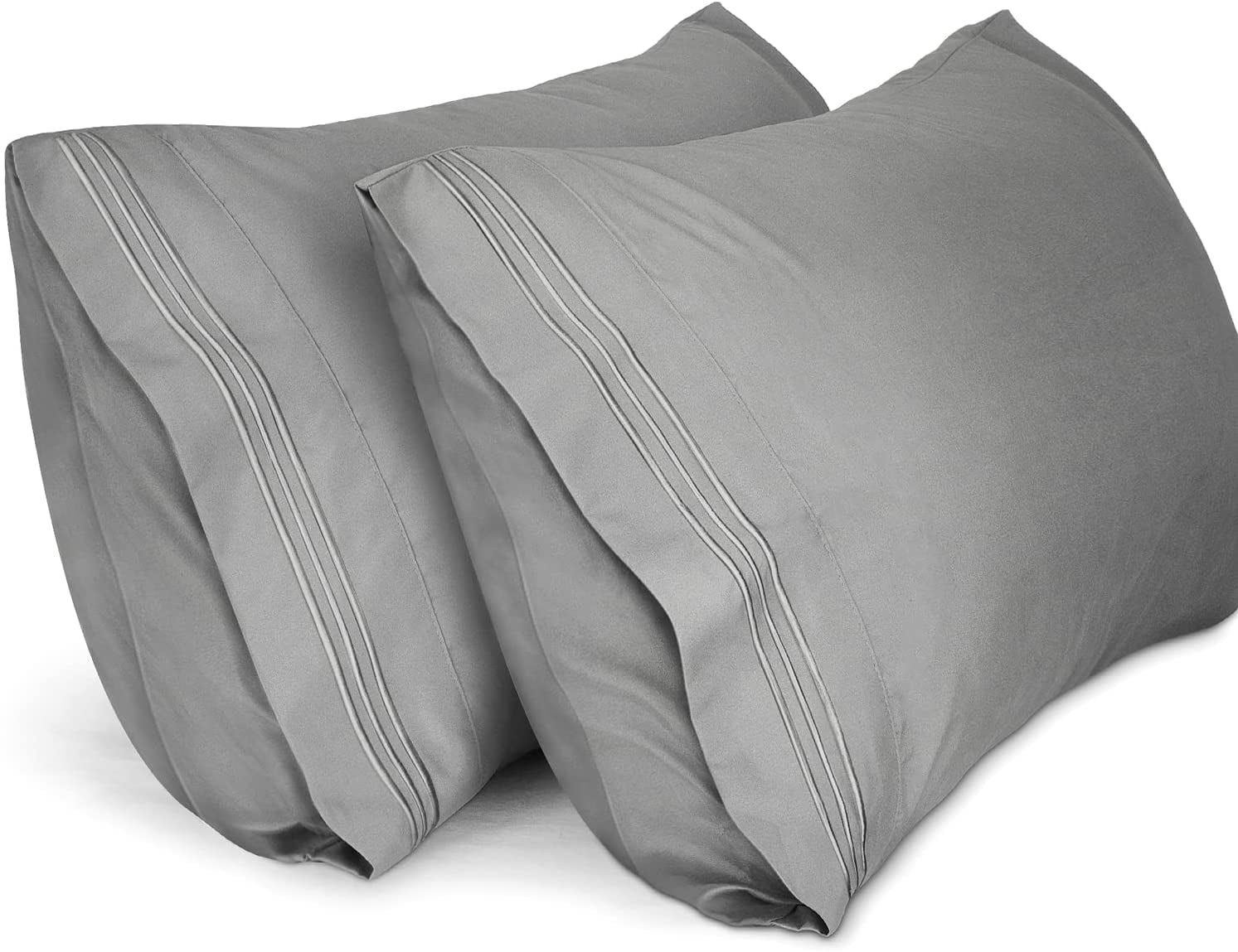 Lirex 2-Pack Pillow Cases, 1800 Thread Count Soft Brushed Microfiber ...