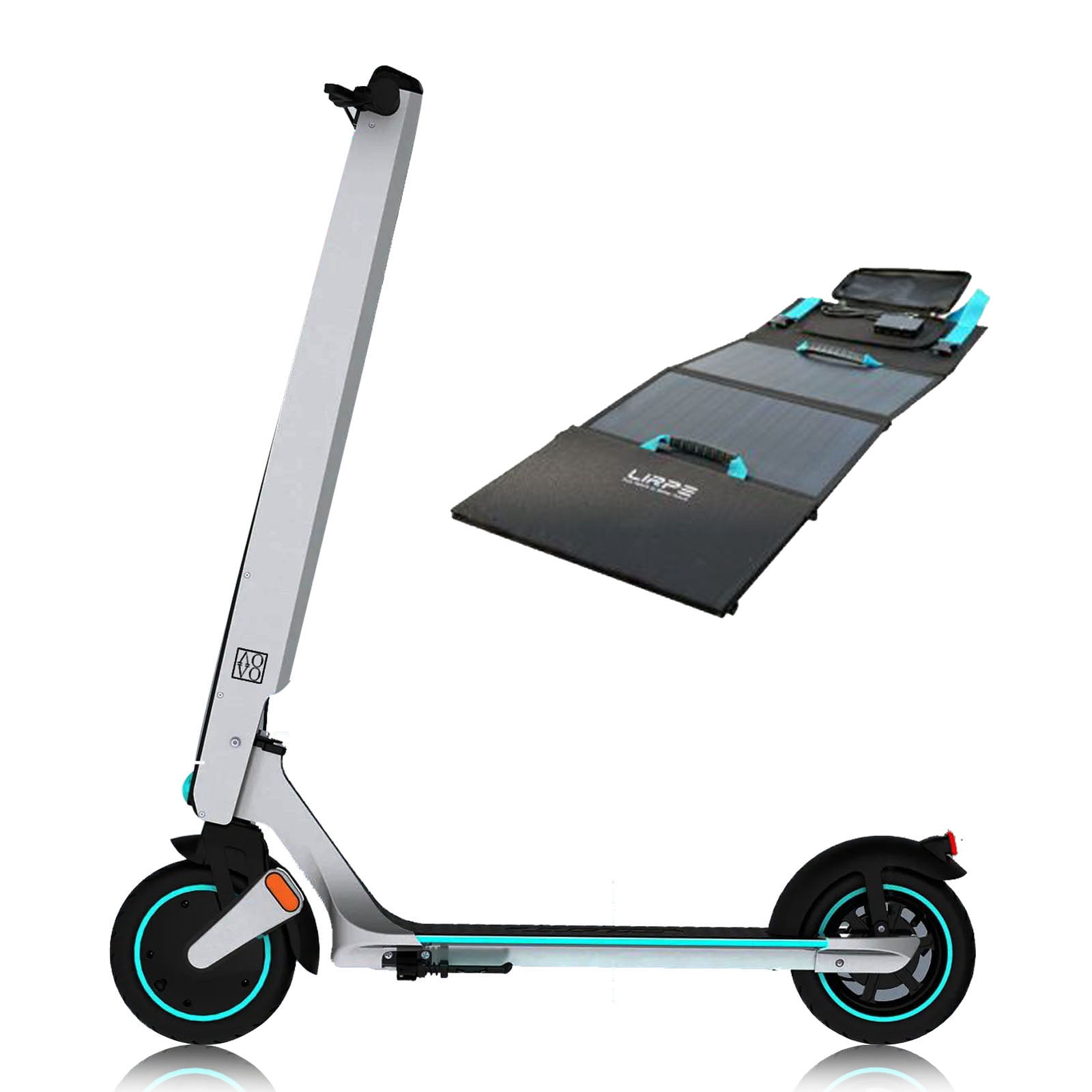 Lirpe R1 Solar-Charging Scooter: 350W Motor, Removable Battery, USB ...