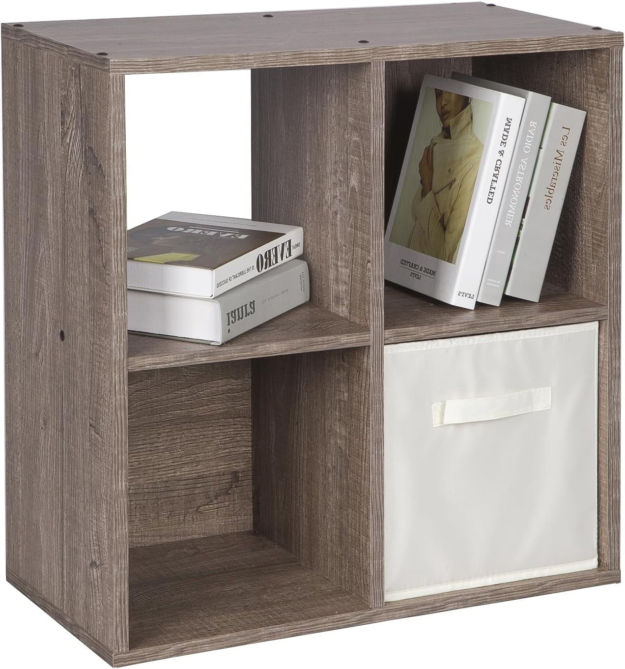 Lirted 4-Cube Organizer Storage Bookcase Espresso Bookshelf Suit 11 ...