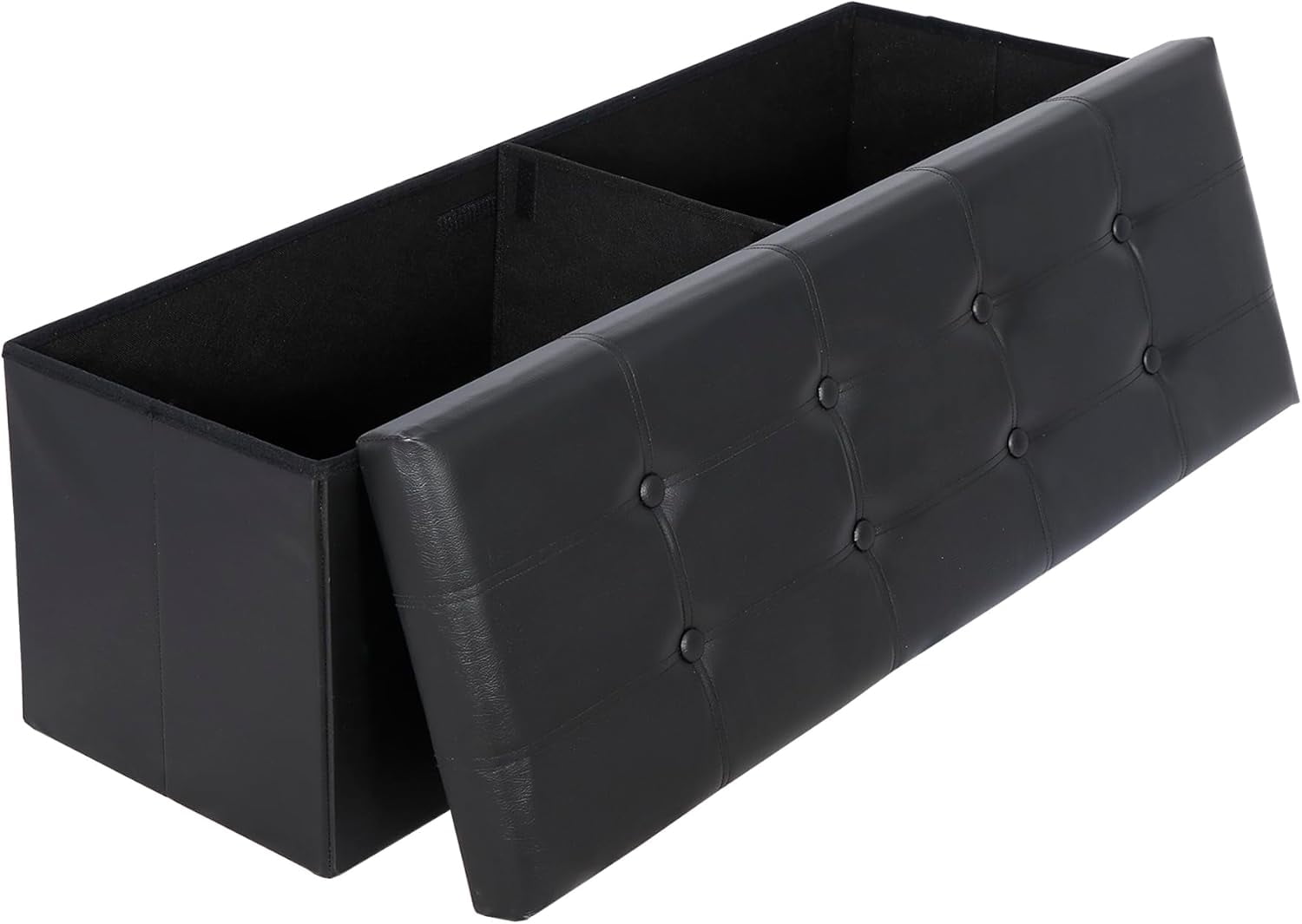 Lirted 43 Inches Ottoman Storage Bench, Folding Design Chest Faux ...