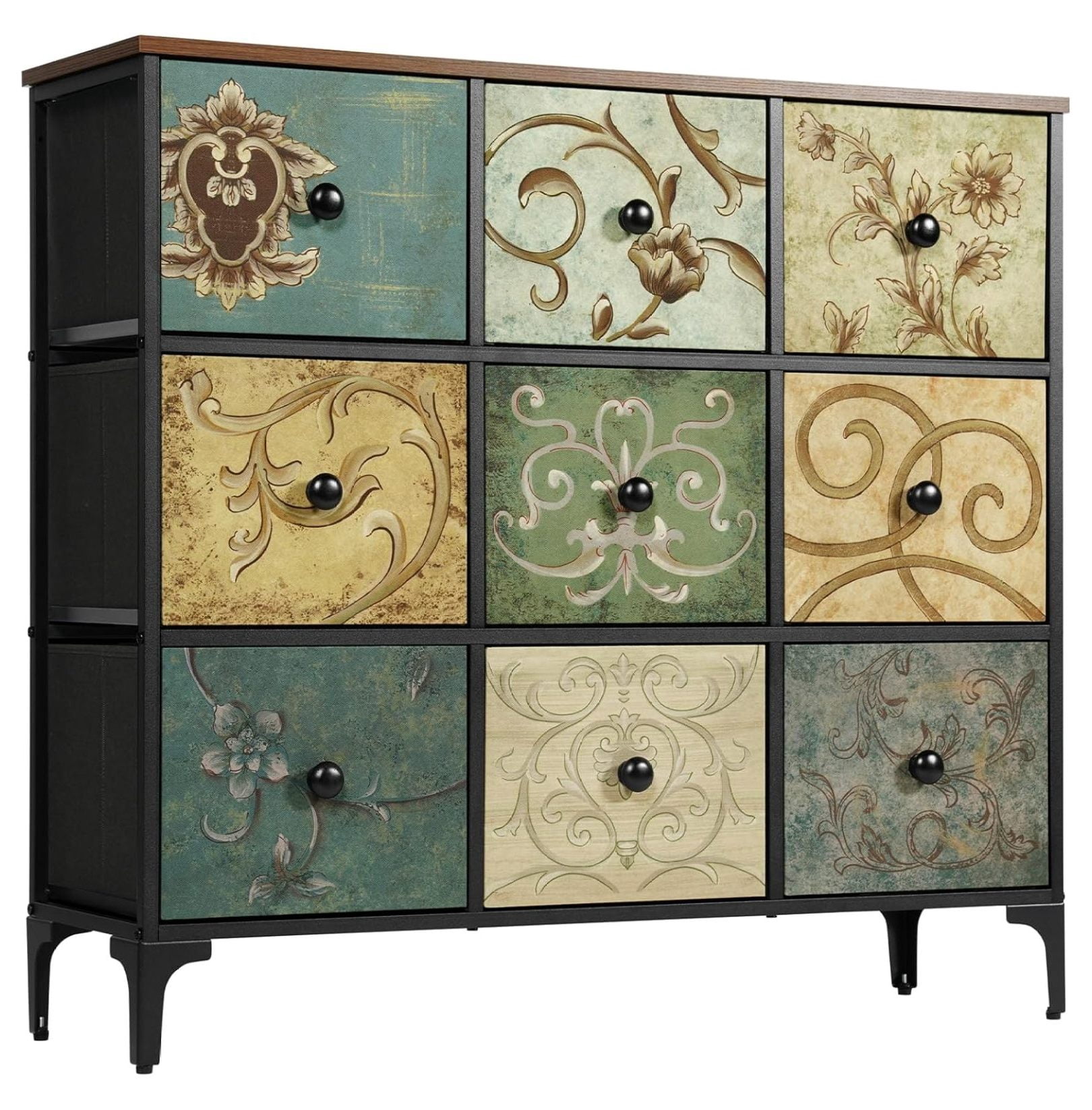 Lirted Dresser with 9 Drawers, Tall Storage Dresser for Bedroom, Modern ...