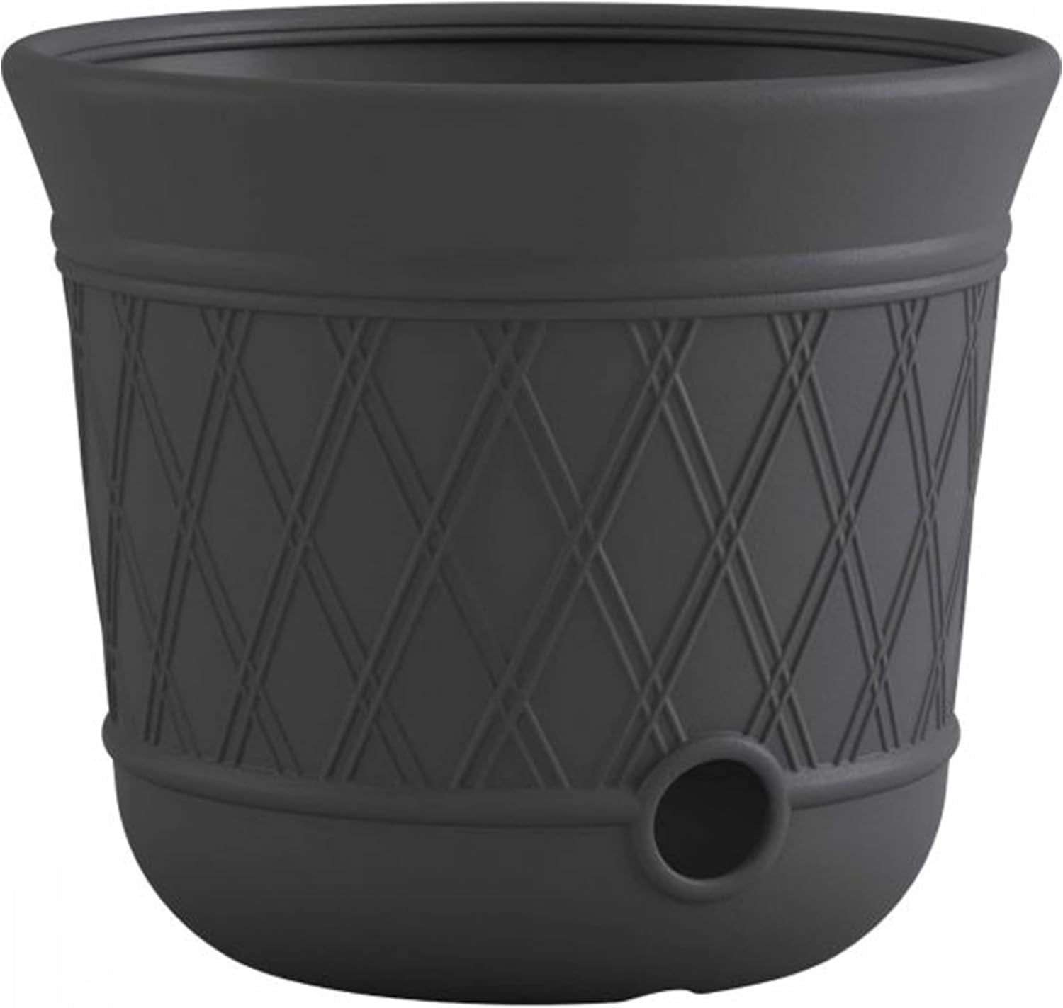 Lirted Lattice Hose Pot for Outdoor Garden Storage, Peppercorn - Holds ...