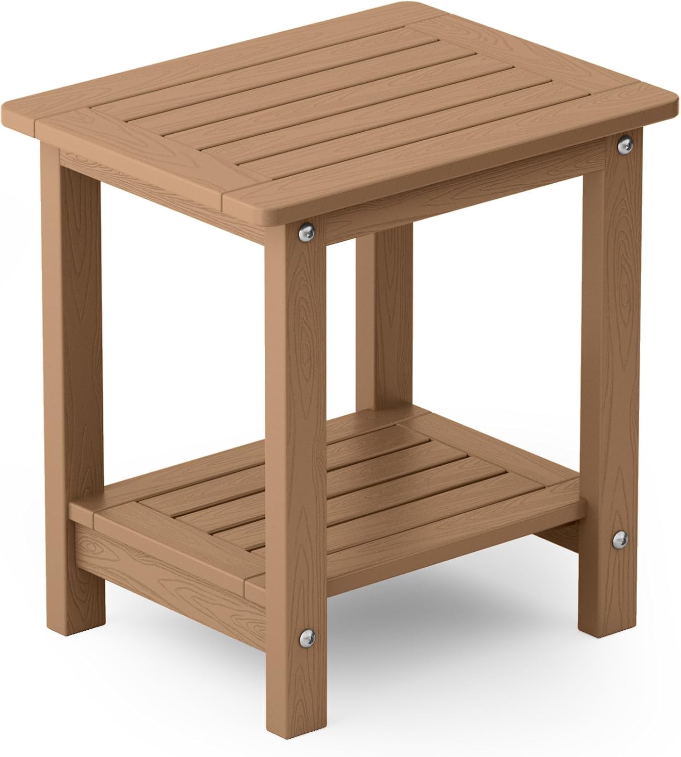 Lirted Outdoor Side Table for Patio: 16" HIPS Weather - Resistant ...