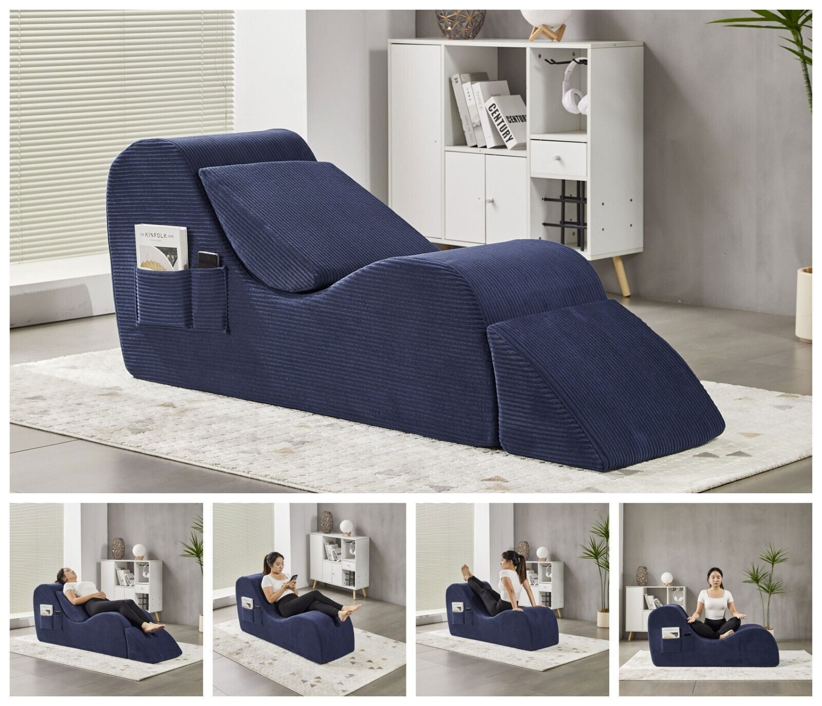 Lirted Yoga Chairs for Adults, Ergonomic Chaise Lounge Chair Indoor ...