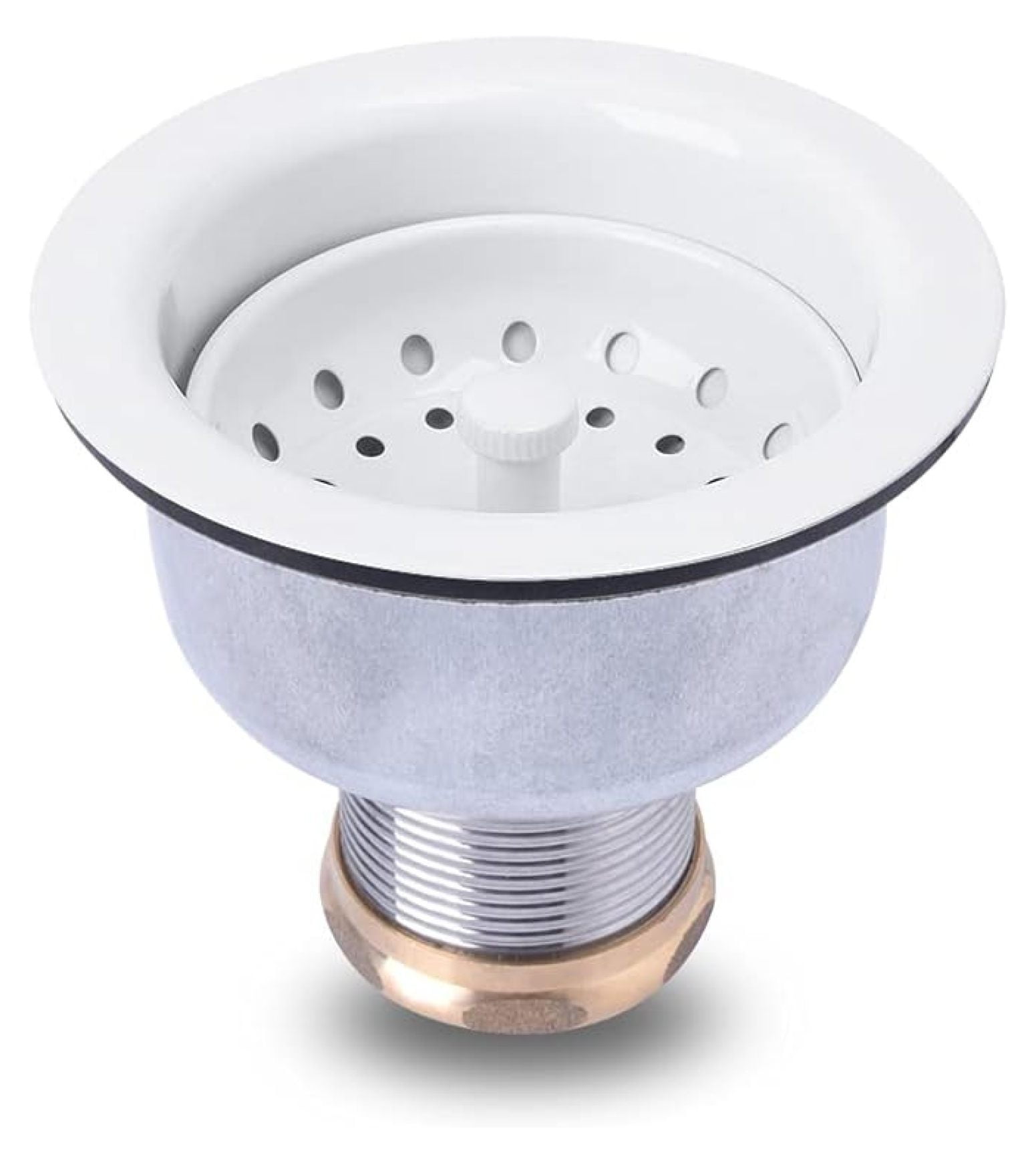 LirtedAura 3-1/2 Deep Cup Kitchen Sink Drain Assembly, 304 Stainless ...