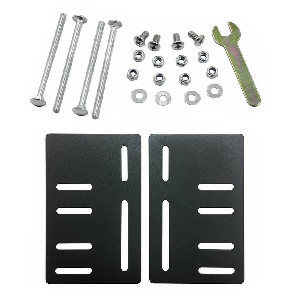 LisFaxbo 2Pcs Adjustable Metal Bed Frame Brackets, Heavy Duty Hardware ...