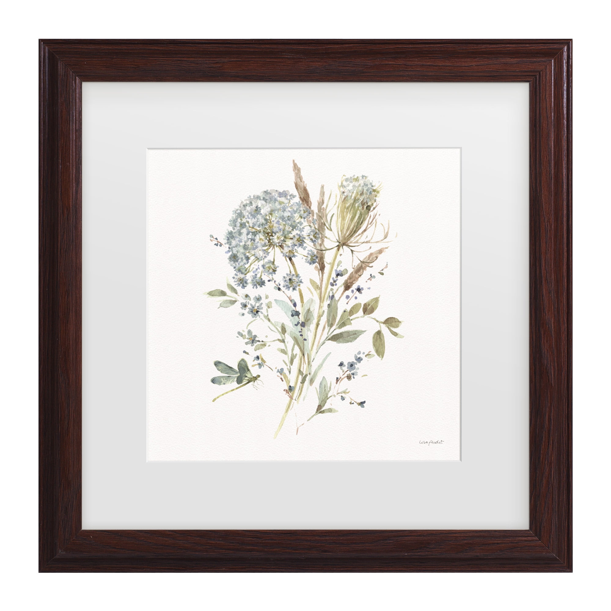 Lisa Audit 'Bohemian Blue 05 on white' Matted Framed Art - Walmart.com