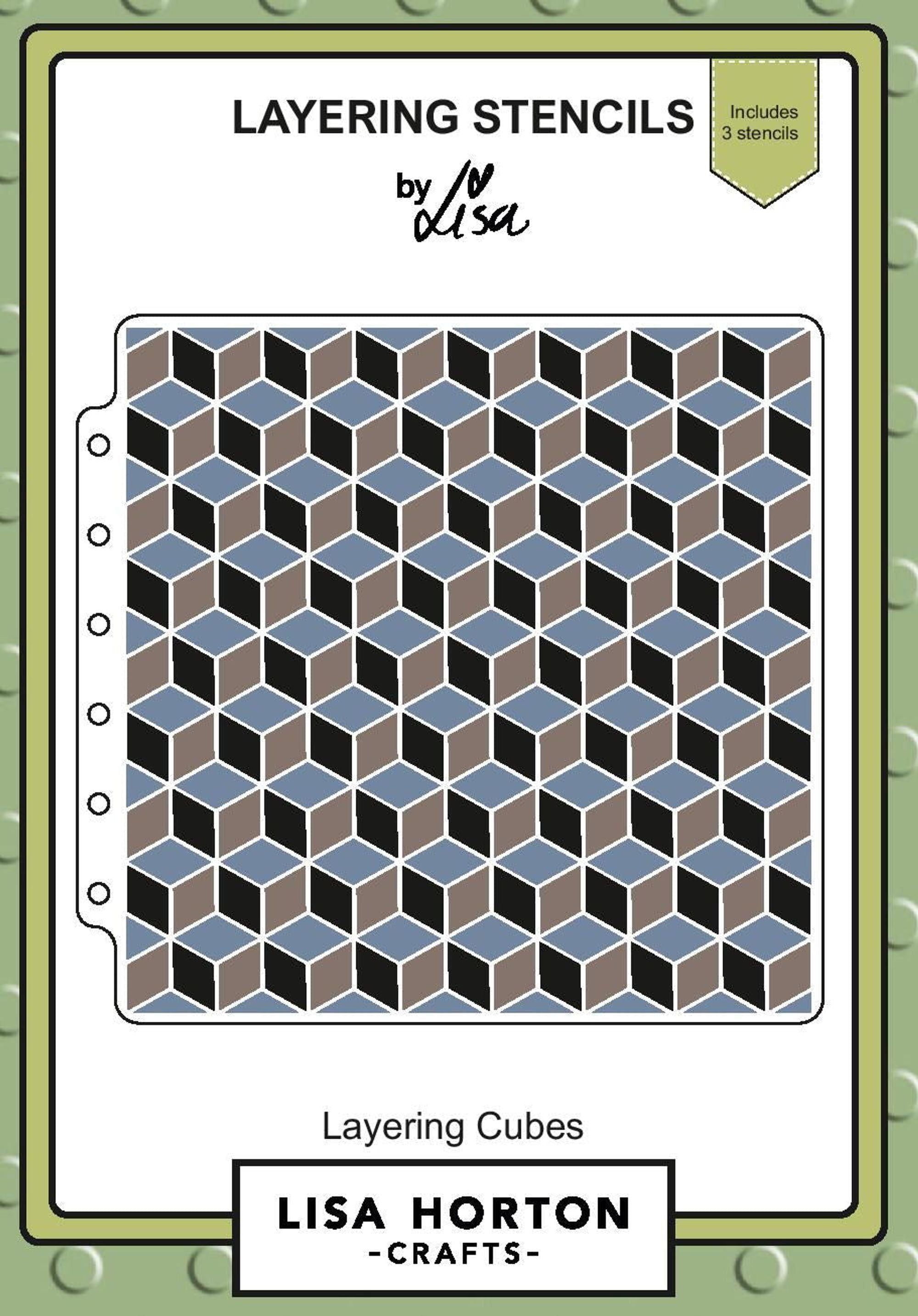 Lisa Horton 6x6 Layering Stencils - Layering Cubes - Walmart.com