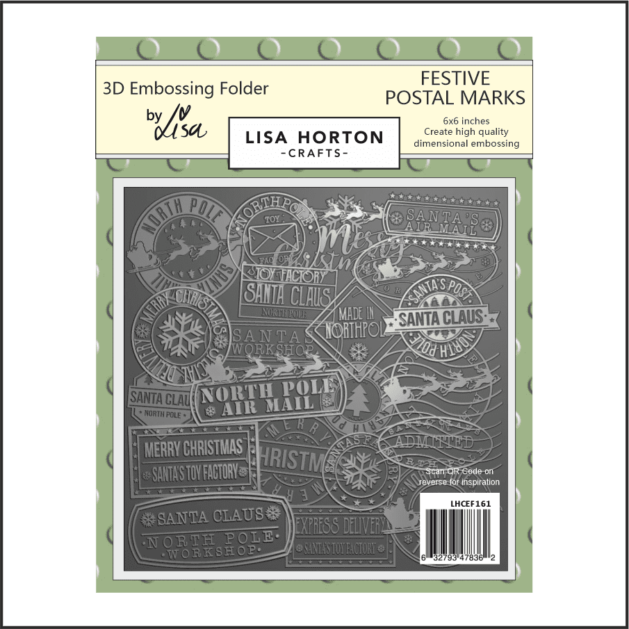 Lisa Horton Crafts Embossing Folder-Postal Marks North Pole - Walmart.com