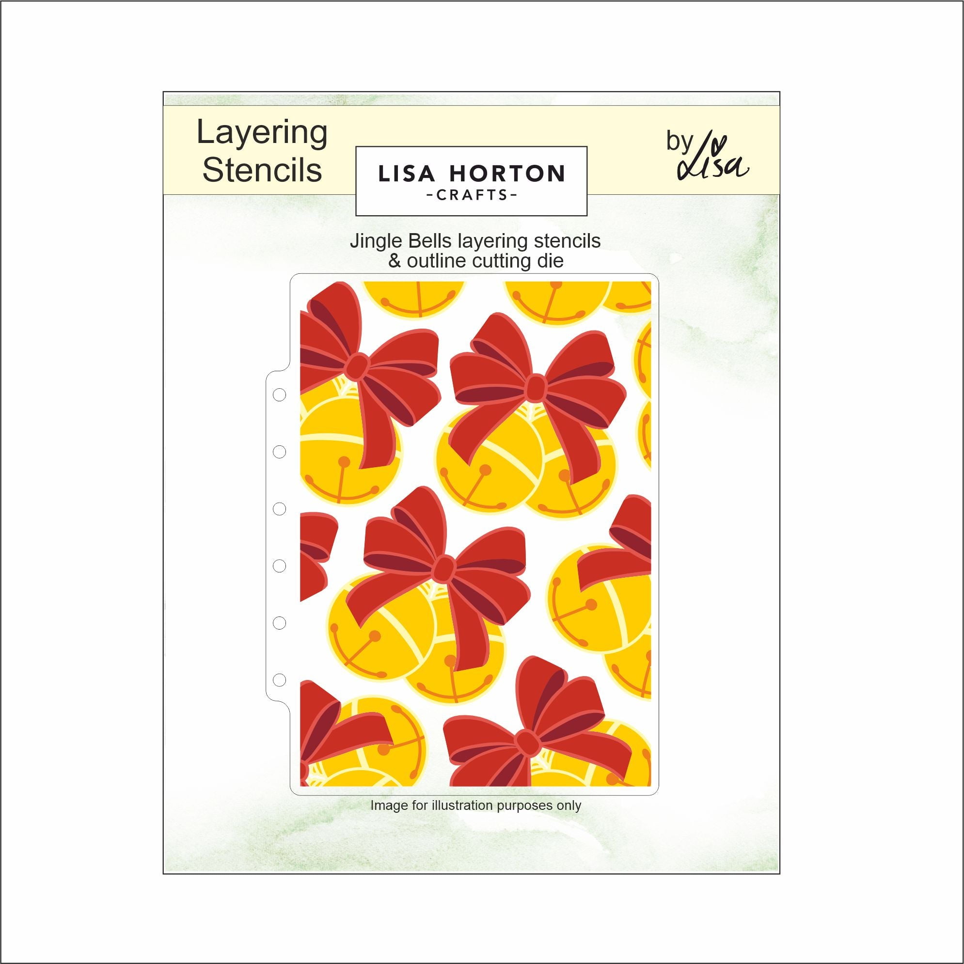 Lisa Horton Crafts Jingle Bells 5" x 7" Layering Stencils & Die ...