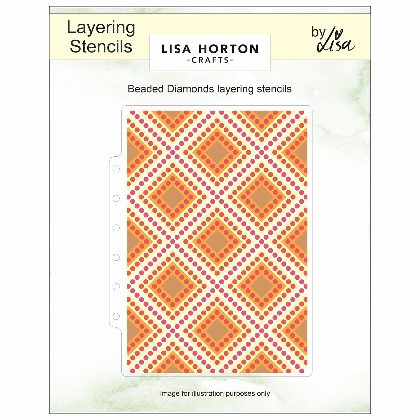 Lisa Horton Crafts Layering Stencils 5"X7"-Beaded Diamonds - Walmart.com