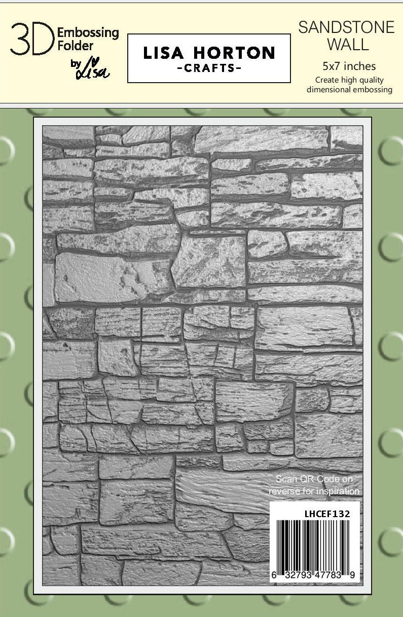 Lisa Horton Crafts Sandstone Wall 5x7 3D Embossing Folder - Walmart.com