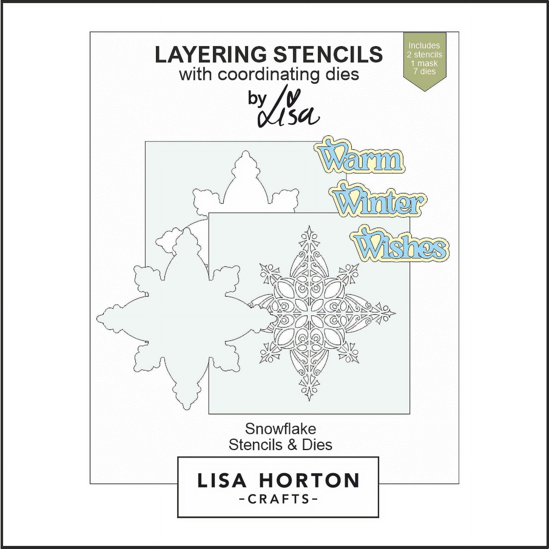 Lisa Horton Crafts Snowflake Stencils & Dies - Walmart.com