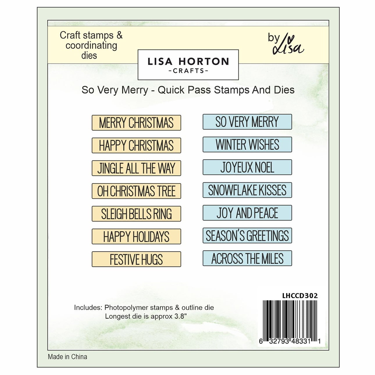 Lisa Horton Crafts Stamps And Dies Set-So Very Merry - Quick Pass ...