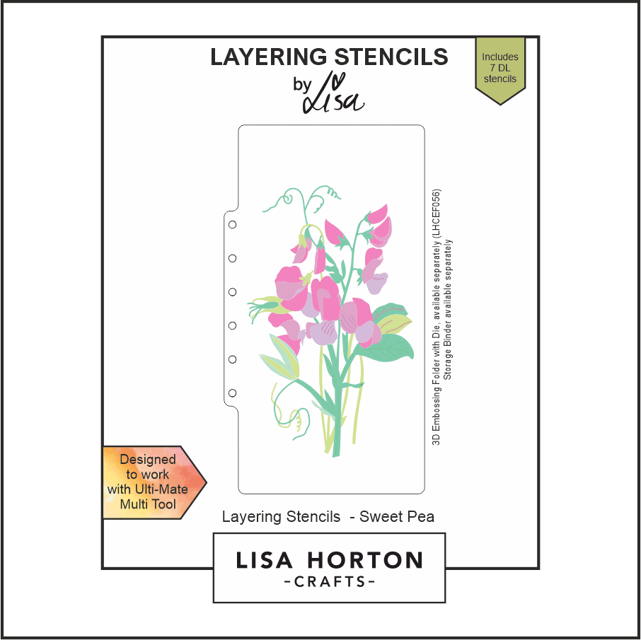 Lisa Horton Crafts Sweet Pea Slimline Layering Stencils - Walmart.com