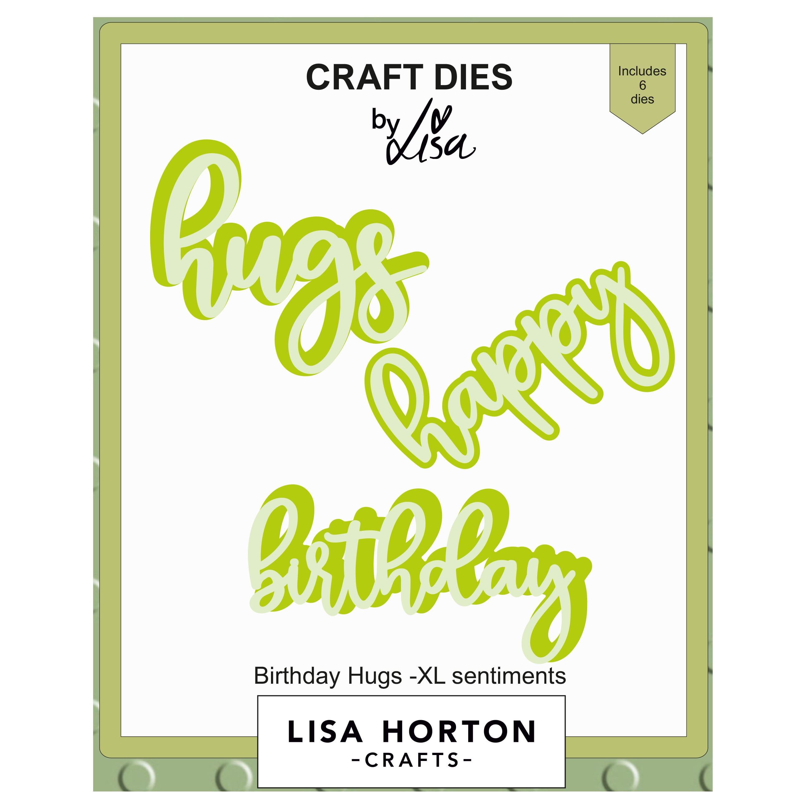 Lisa Horton Crafts XL Sentiments Dies-Birthday Hugs - Walmart.com