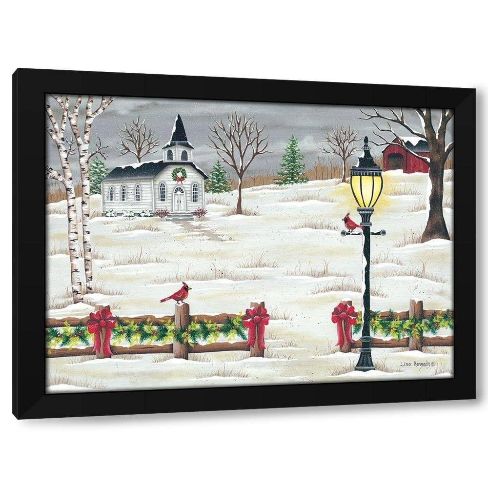Lisa Kennedy 32x25 Black Modern Wood Framed Wall Art Titled - Christmas ...