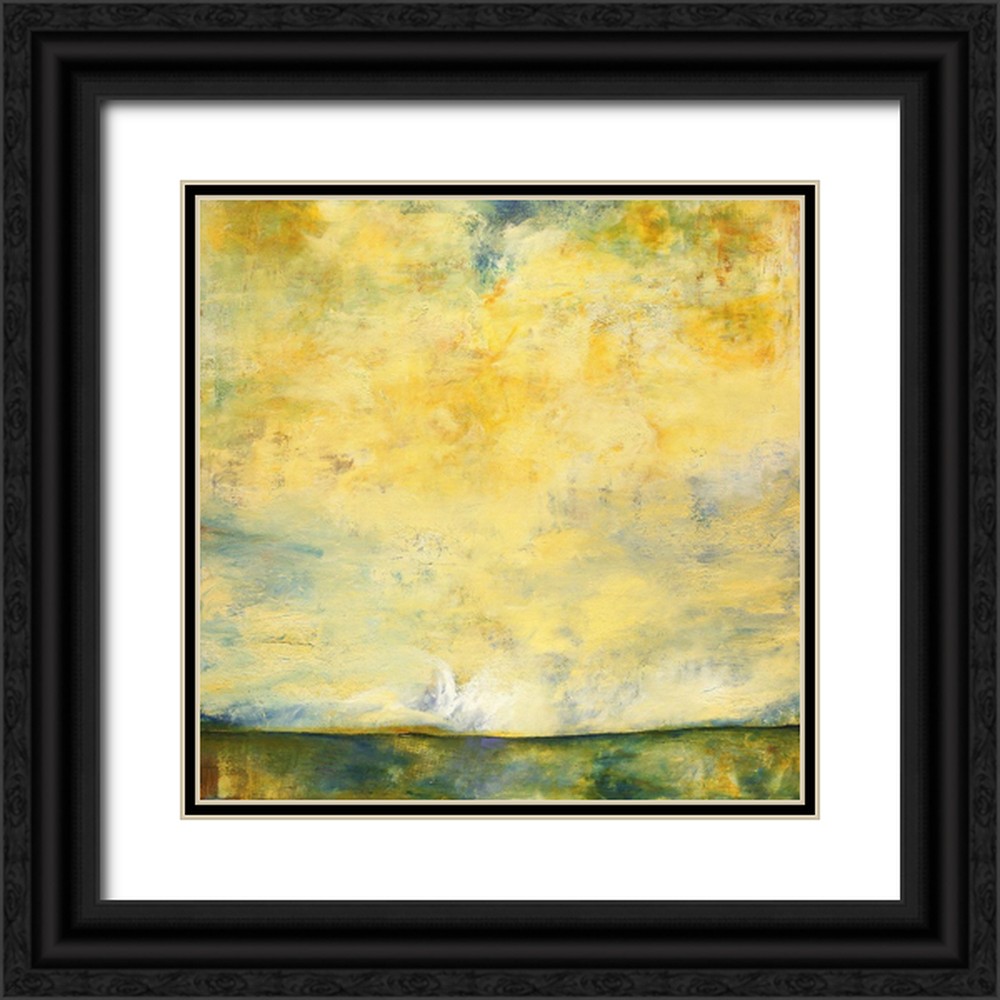 Lisa Mann Fine Art 15x15 Black Ornate Wood Framed with Double Matting ...