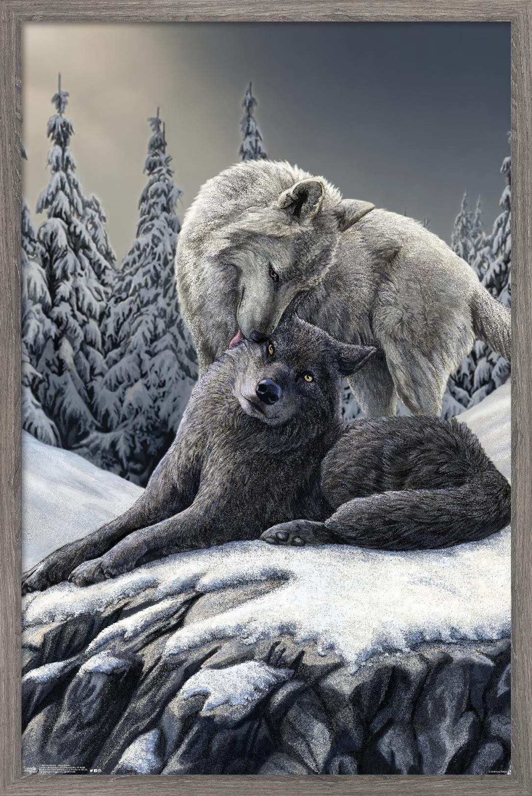 Lisa Parker - Snow Kisses Wall Poster, 22.375" x 34", Framed - Walmart ...