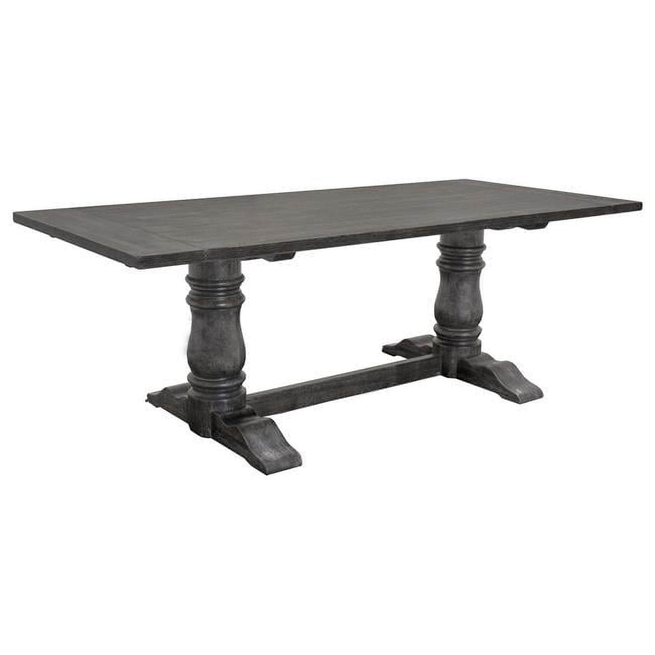 Lisa Rustic Smoked Gray Rectangular Dining Table - Walmart.com