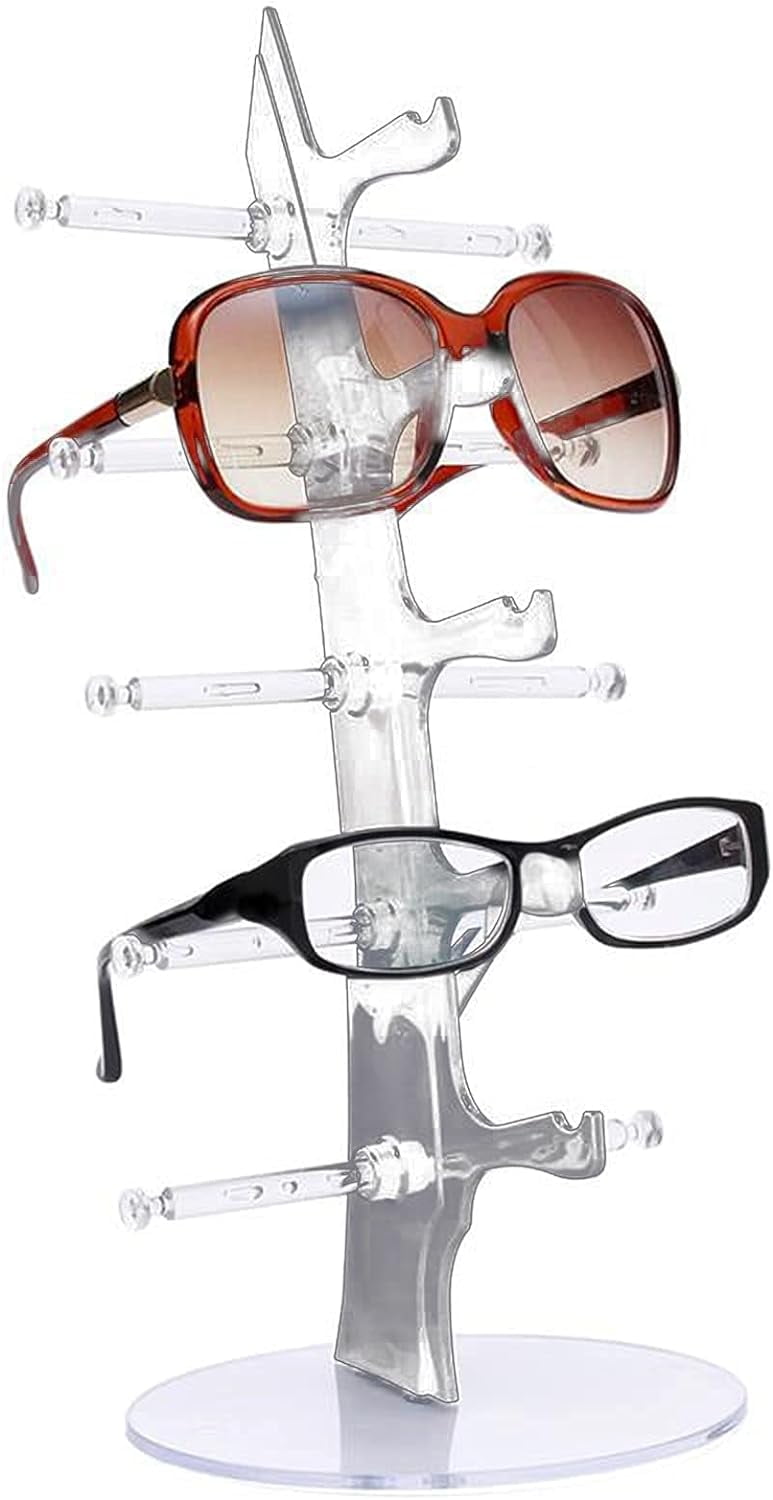 Lisade Acrylic Eyeglasses Frame Riser Clear Display Stand Sunglasses ...