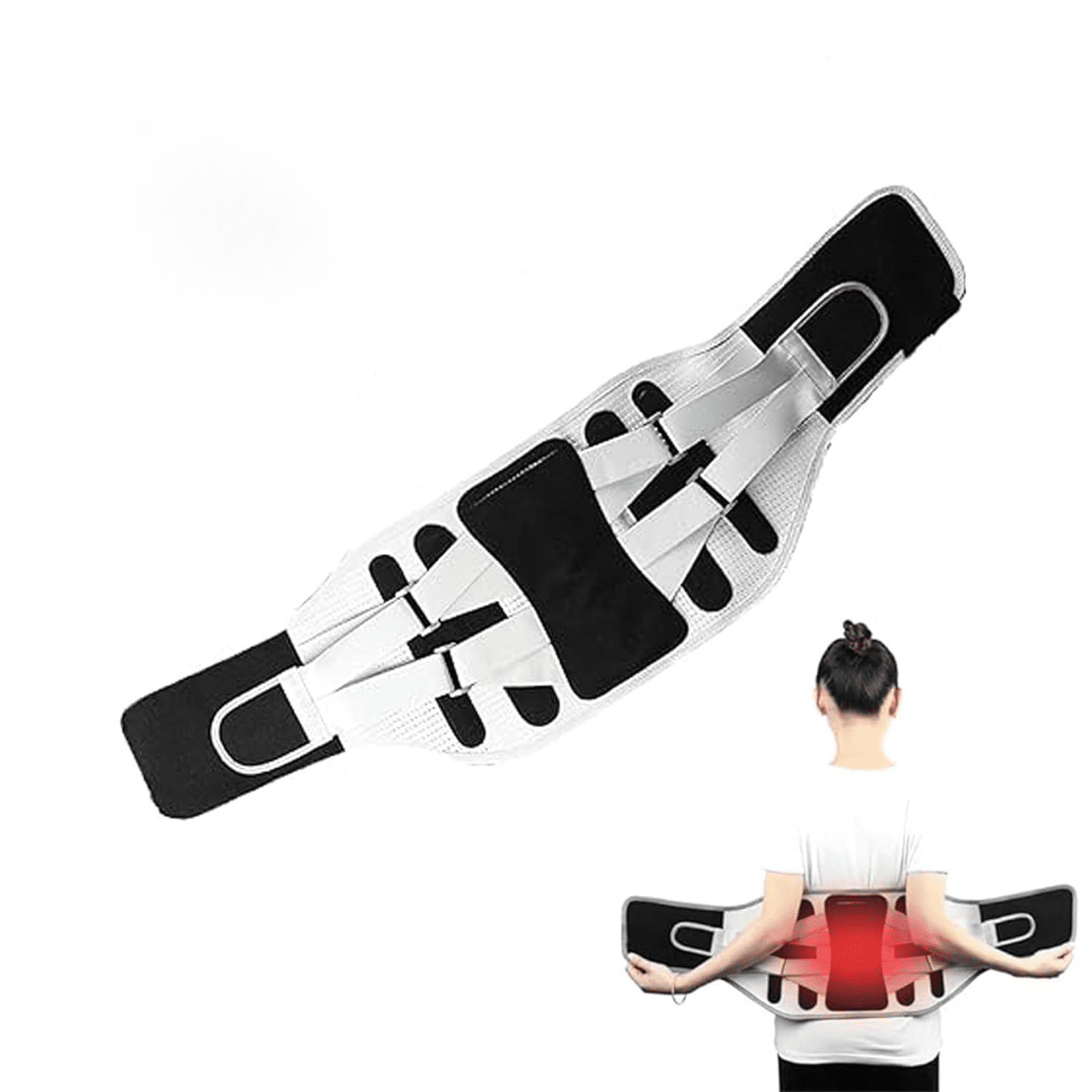 Lisade Lumbar Traction Device Adjustable Lumbar Support Waist Wrap for ...