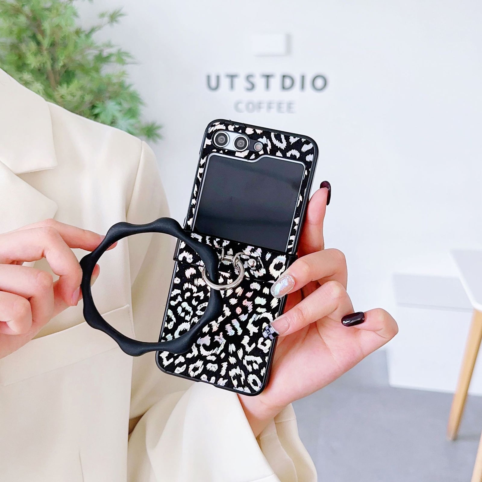 Lisade for Samsung Galaxy Z Flip 6 Case with Silicone Wave-Shaped Wrist ...