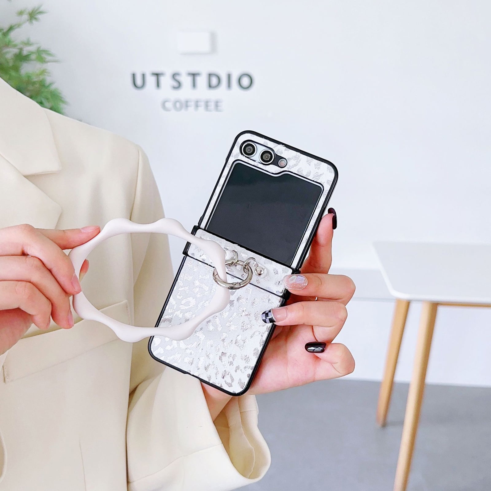 Lisade for Samsung Galaxy Z Flip 6 Case with Silicone Wave-Shaped Wrist ...