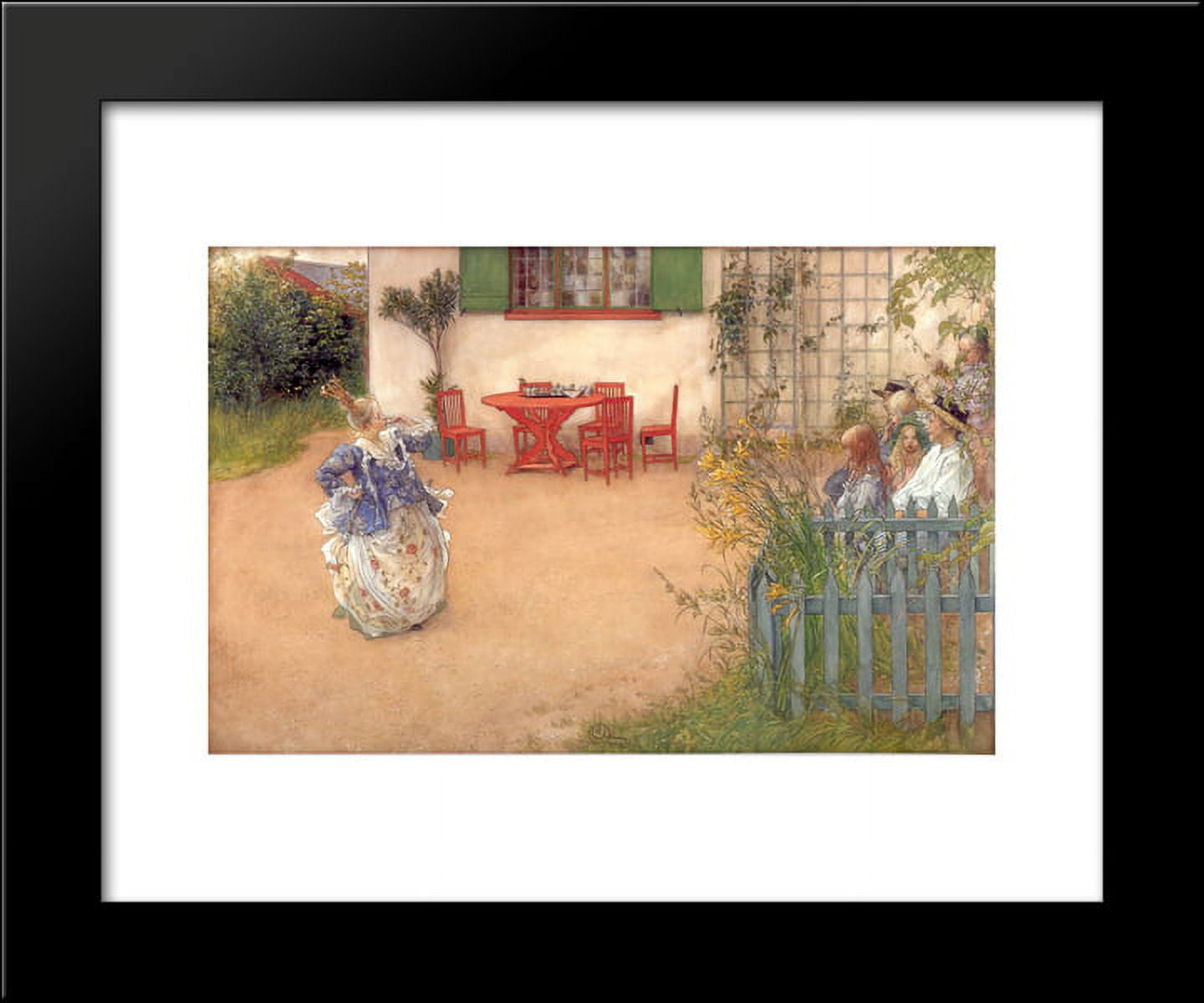Lisbeth in 'Blue bird' 20x24 Framed Art Print by Carl Larsson - Walmart.com
