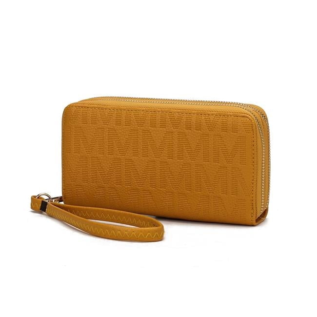 Lisbette Embossed M Signature Wallet, Mustard - Walmart.com