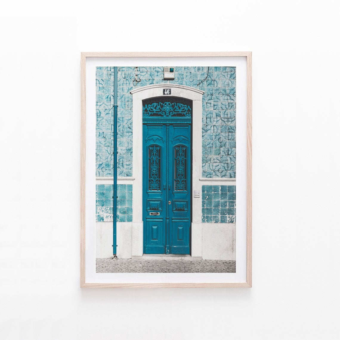 Lisbon Door Wall Art Blue Tile Door Rustic Lisbon Photography ...