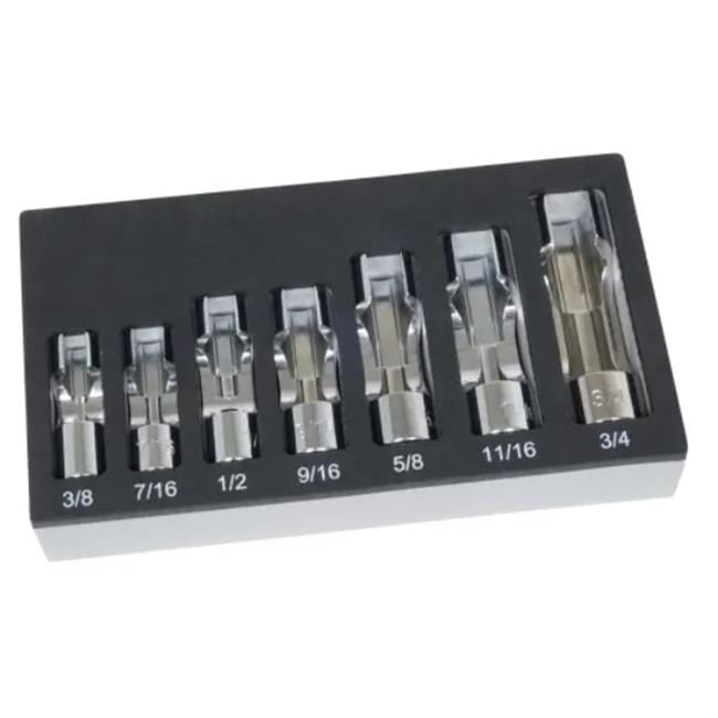 Lisle 13180 7 Piece 3/8" Drive Sae Flare Nut Socket Set - Walmart.com