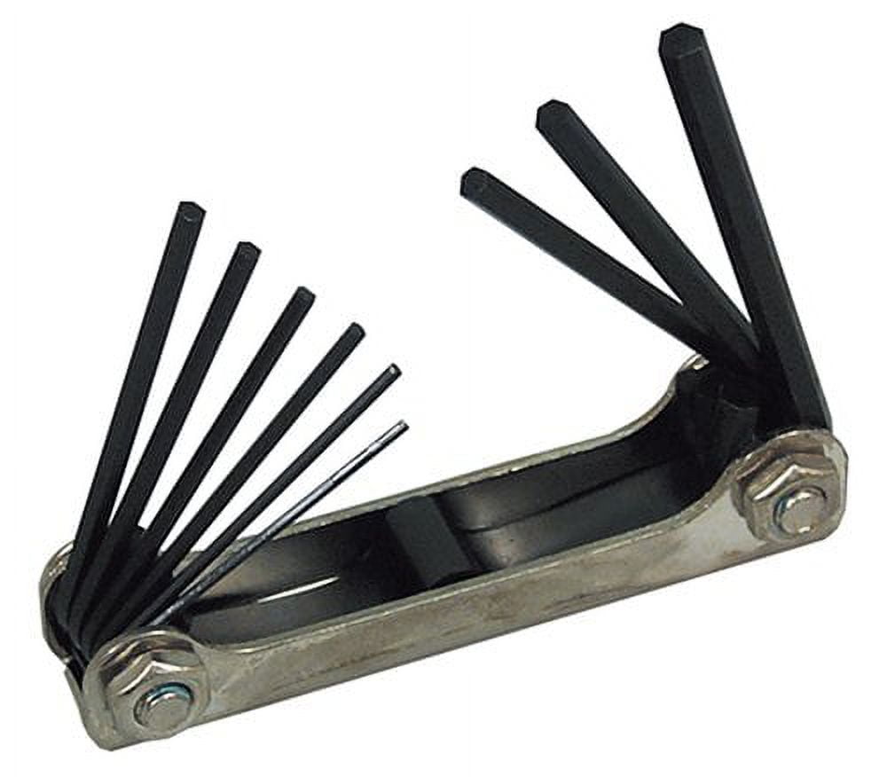 Lisle 42000 9 Piece Folding SAE Short Arm Hex Key Set - Walmart.com
