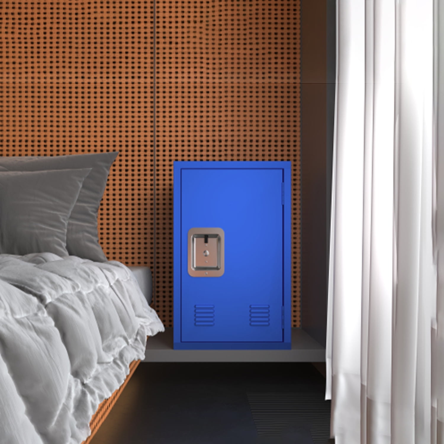 Lisonu 24" Metal Storage Locker, Lockable Single Door Steel Cabinet for ...