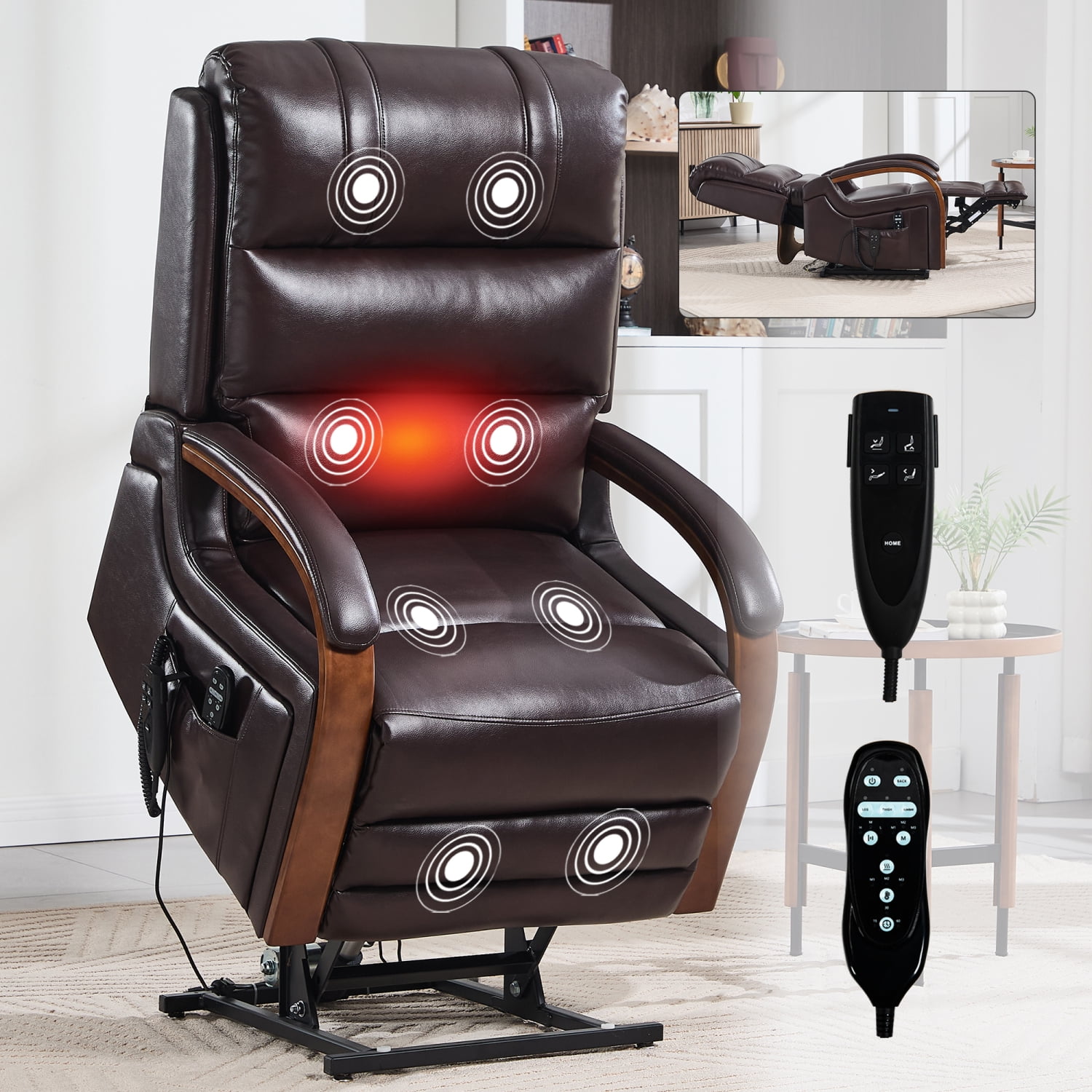 Lisonu Dual Motor Power Lift Recliner, Heavy Duty Stand Assist Chair ...