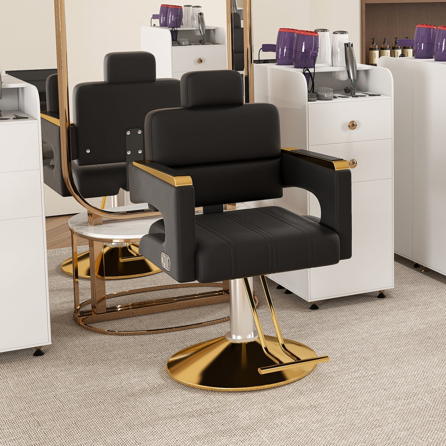 Lisonu Heavy Duty Hydraulic Barber Chair, Professional Reclining Salon ...