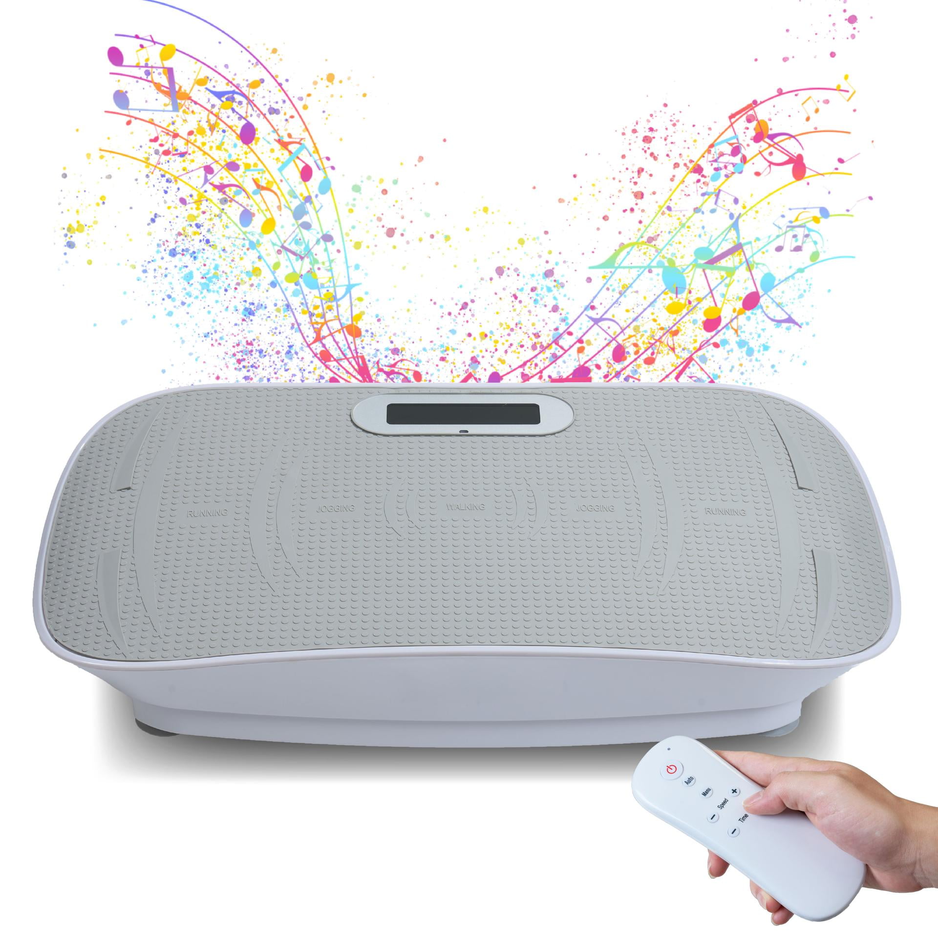 Lisonu Vibration Platform Machine, Grey Whole Body Fitness Plate with ...