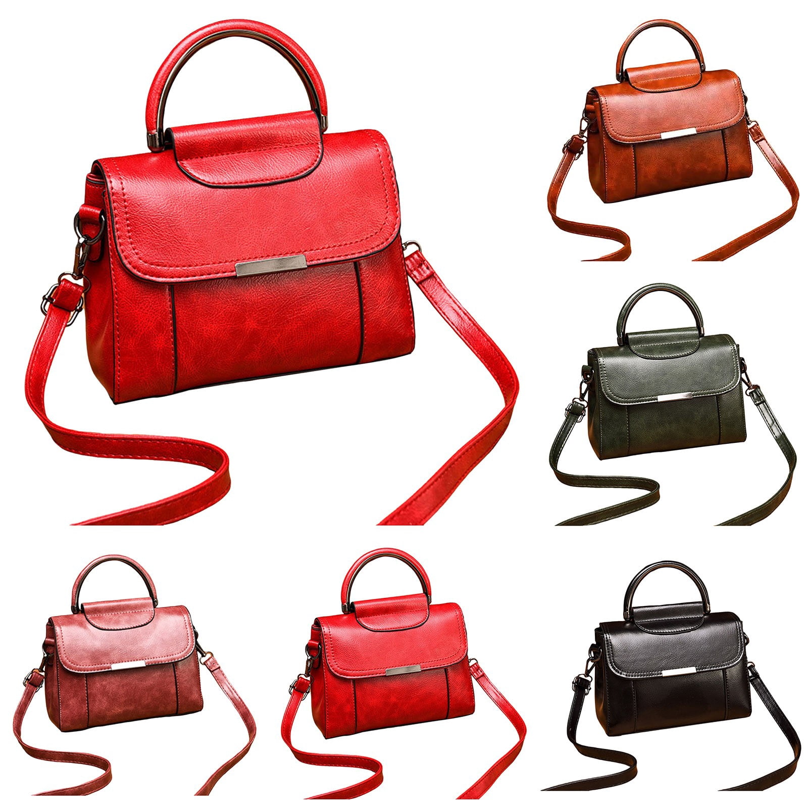 Lispipm Small Top Handle Satchel for Women Leather Crossbody Shoulder ...