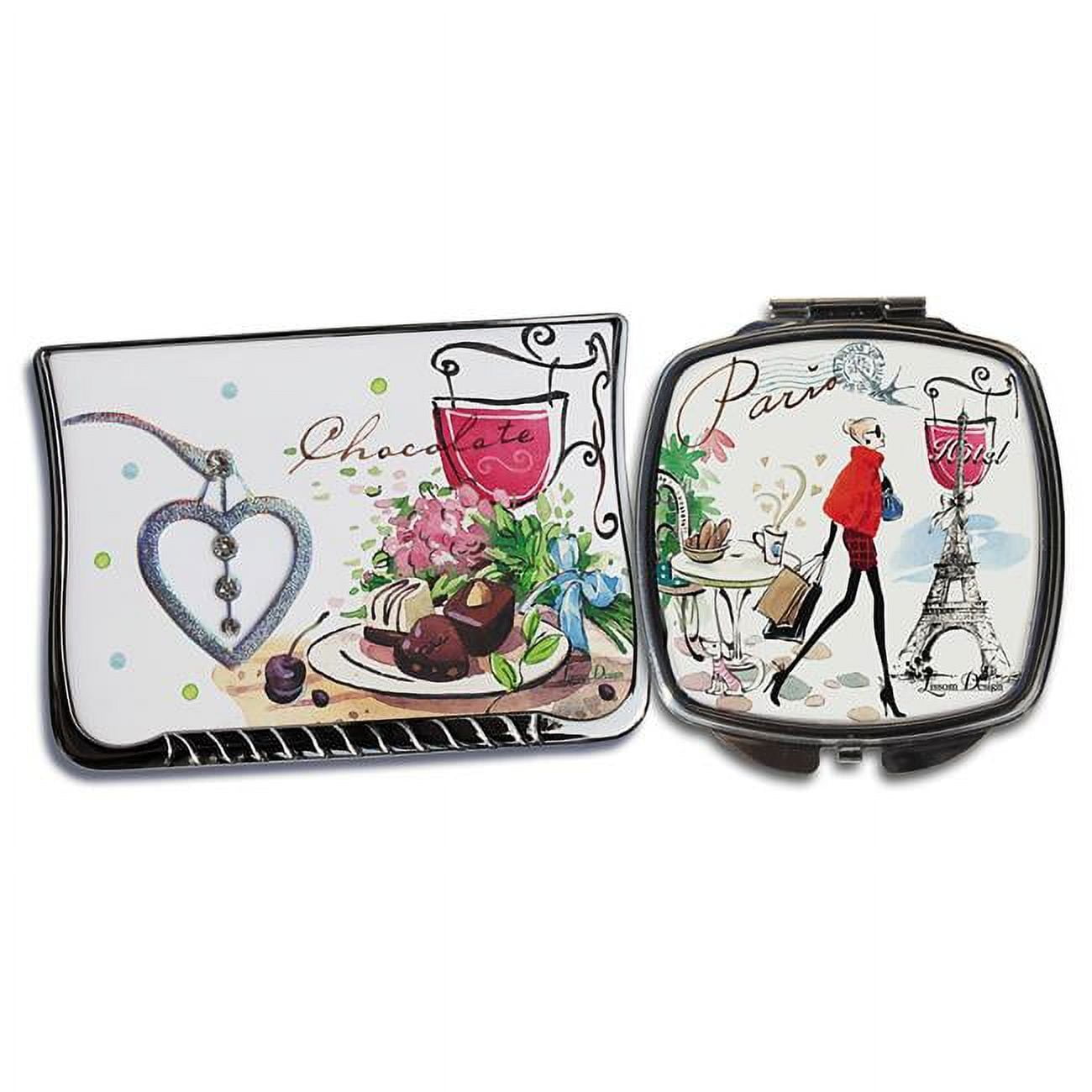 Lissom Design 2 Piece Paris Fashion Compact Mirror Set - Walmart.com