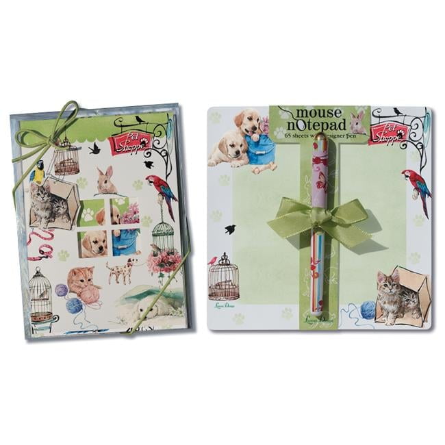 Lissom Design W29049 Pet Shop 2 Piece Mouse Notepad & Notecard Sets ...