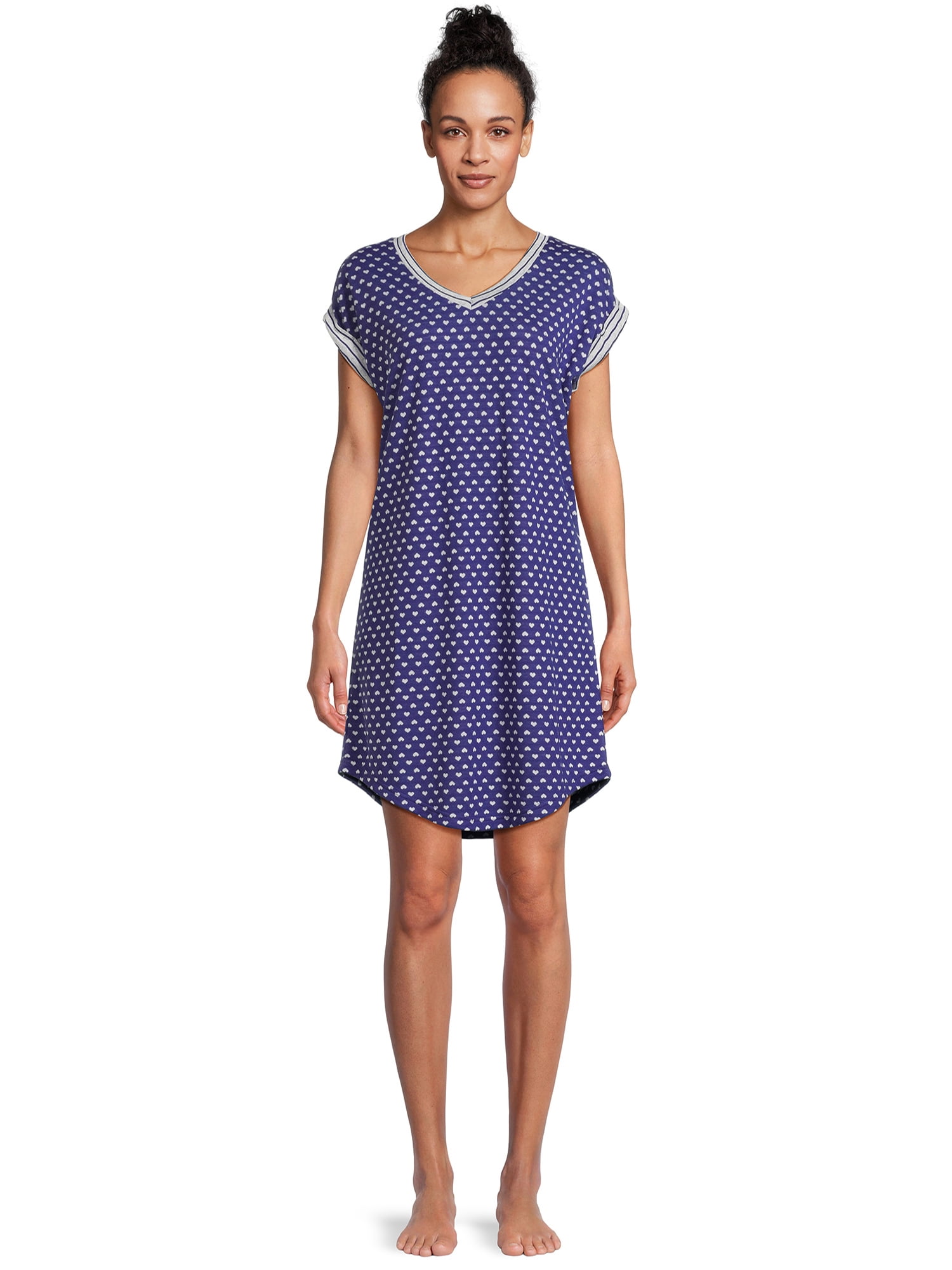 Lissome Women's Twin Prints Knit Nightshirt with Dolman Sleeves, Sizes ...