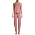 Lissome Women's and Women's Plus French Terry 2-Piece Pajama Set ...