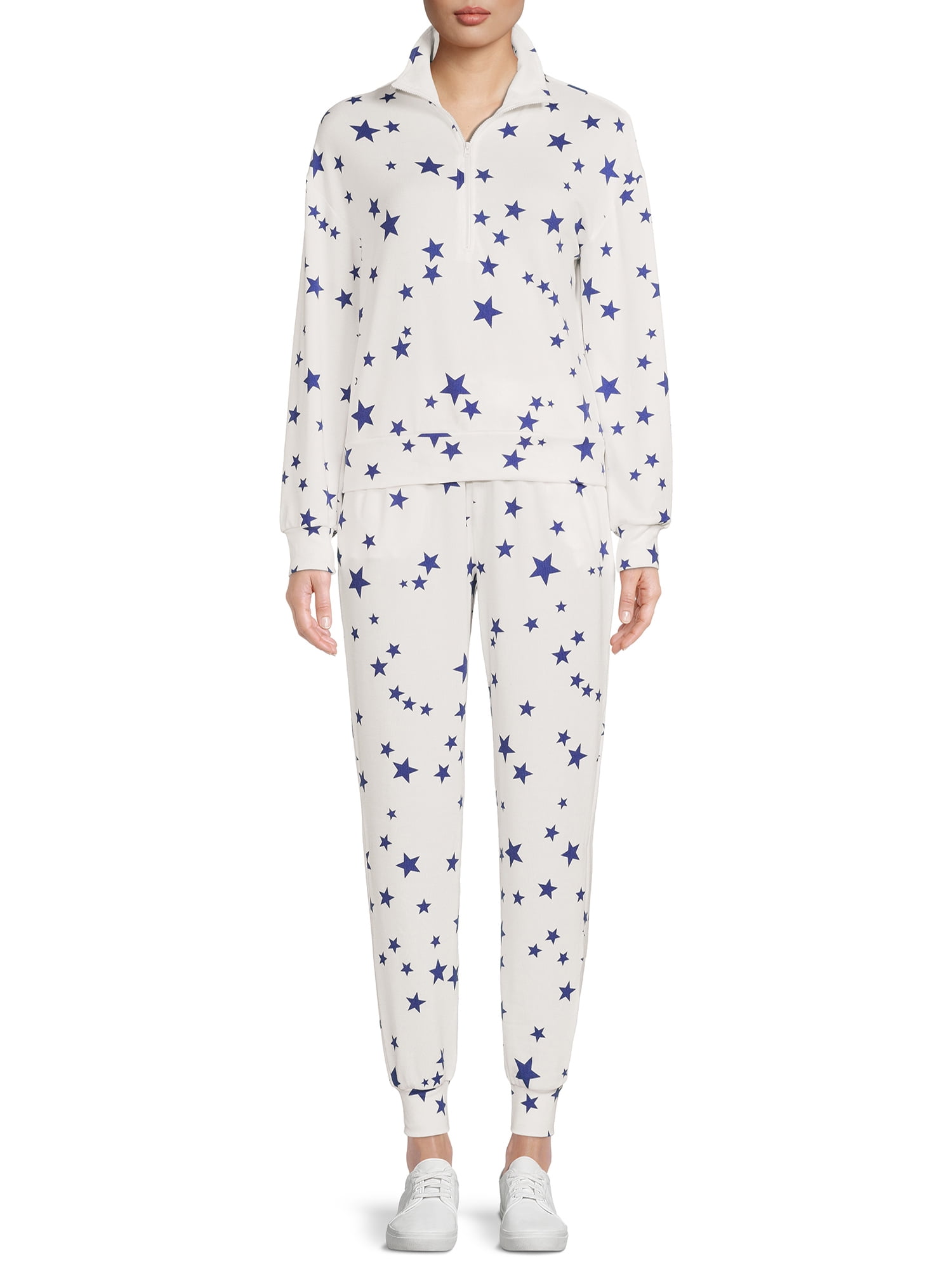 Lissome Women's and Women's Plus Quarter Zip and Joggers, 2-Piece Set ...