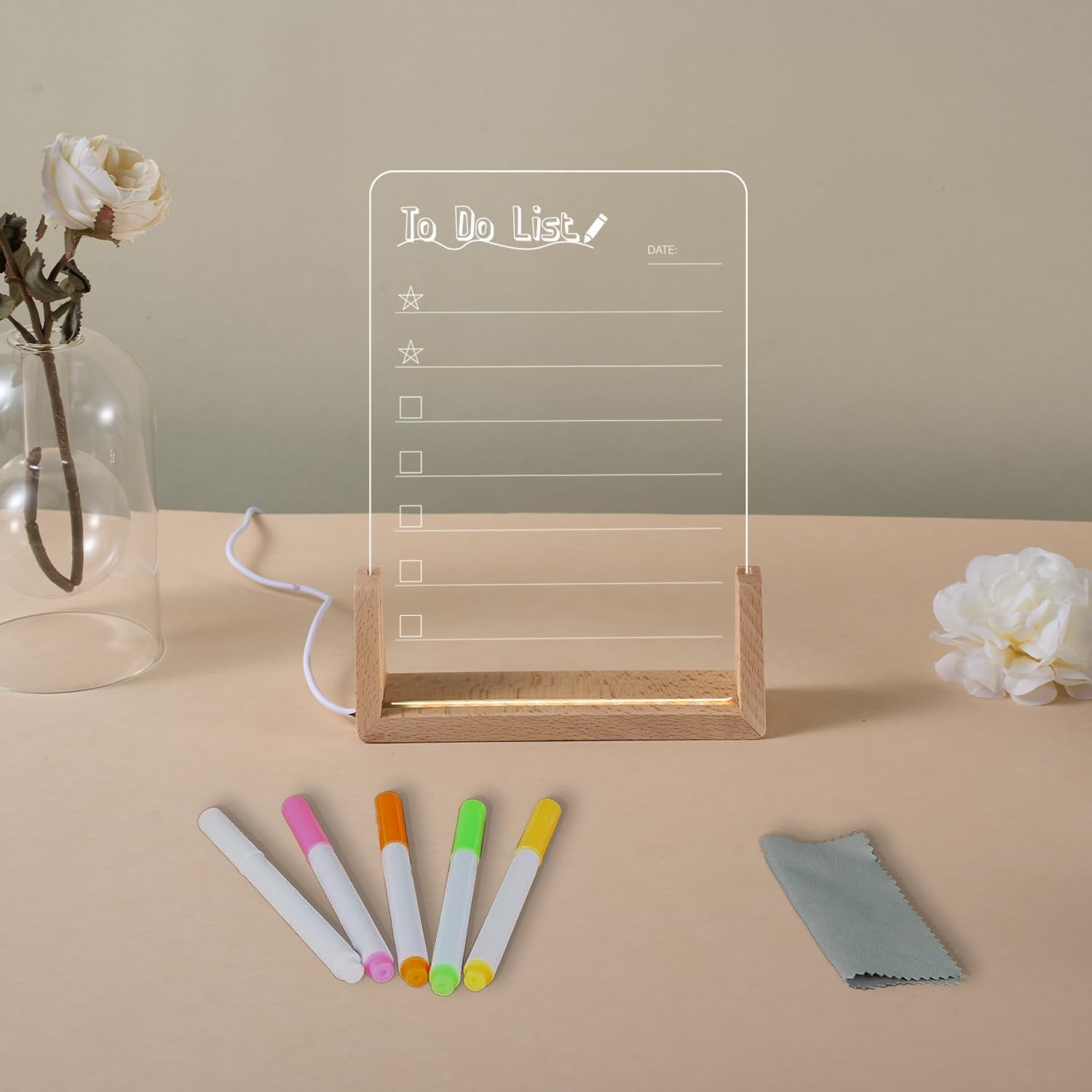 to Do List Acrylic Wet Dry Erase Board, DIY Daily Reminder Planner ...