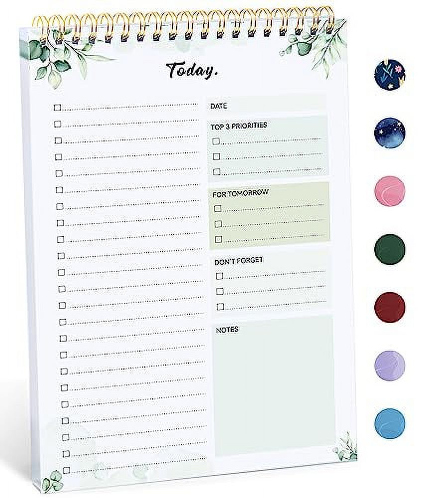 To Do List Pad - To Do List Notebook for Work with 52 Sheets, Undated ...