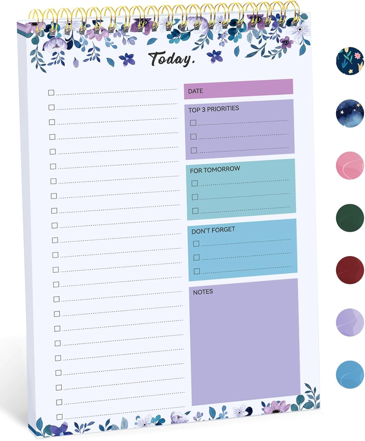 To Do List Pad - To Do List Notebook for Work with 52 Sheets, Undated ...