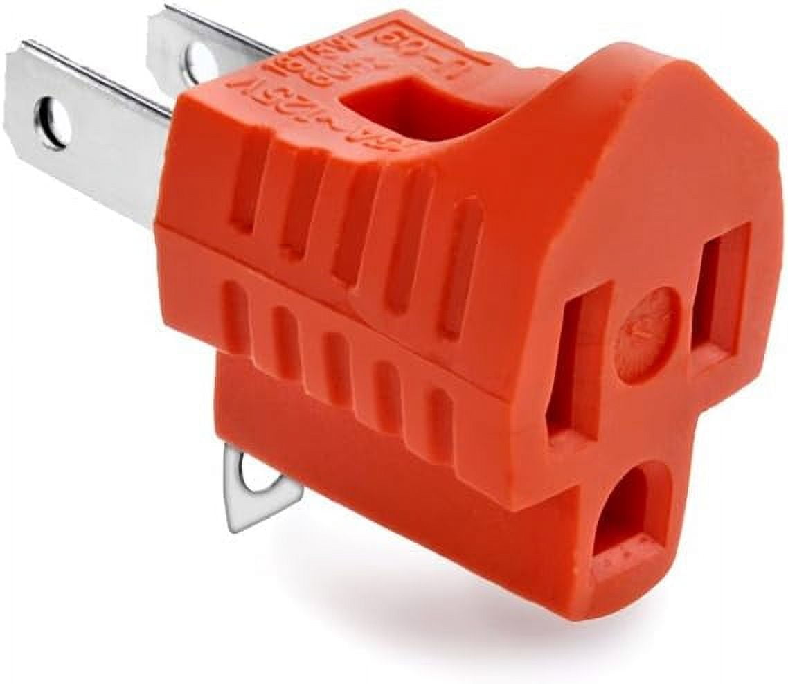 Listed 3 Prong to 2 Prong Outlet Adapter, Polarized Ground Plug Adapter ...