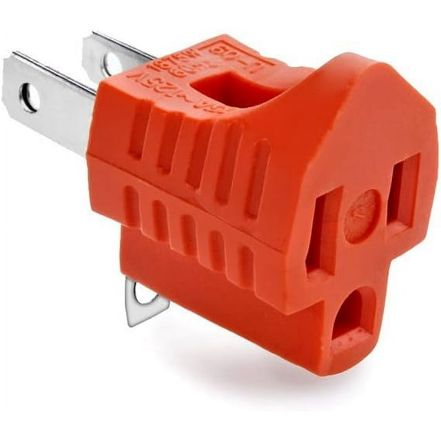 Listed 3 Prong to 2 Prong Outlet Adapter, Polarized Ground Plug Adapter ...